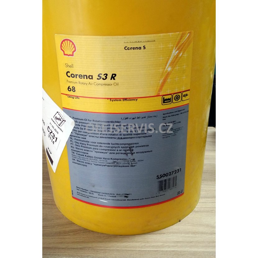 SHELL CORENA S3R 68, 20 lt kanystr | OlejServis.cz